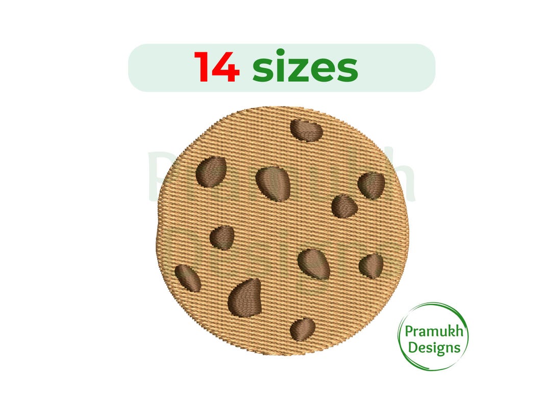 Cookie Embroidery Design (1–7.5 Inch) – Mini Cookie, Dessert Embroidery ...