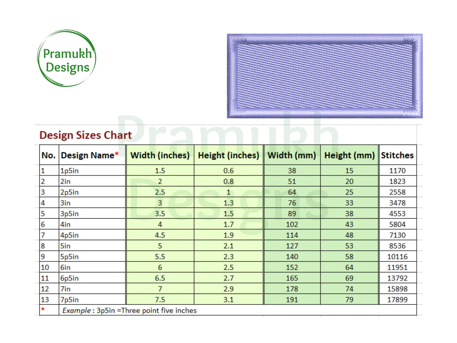 Sharp Rectangle Embroidery Design (1.5–7.5 Inch) – Mini Filled ...