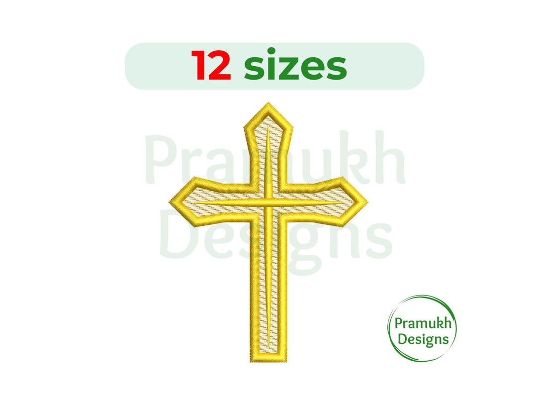 Religious Cross Embroidery Design (2–7.5 Inch) – Mini Cross, Christian ...