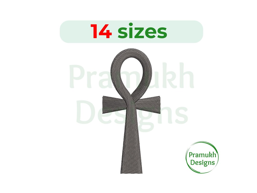 Ankh Symbol Embroidery Design (1–7.5 Inch) – Mini Ankh, Egyptian ...