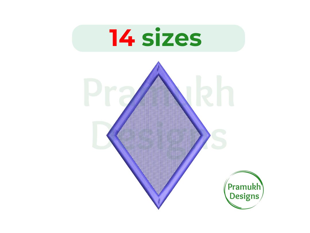 Diamond Shape Embroidery Design. Machine Embroidery Design. Mini ...
