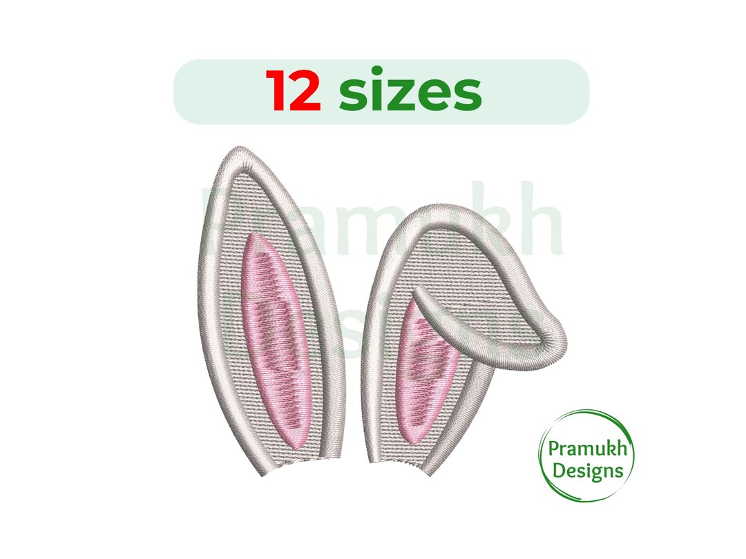 Bunny Ears Embroidery Design. Mini Bunny Ears. Easter Bunny Ears ...