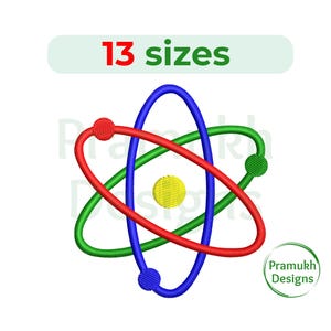 Atom Embroidery Design. Atom Mini. Atom Silhouette. Atom Symbol ...