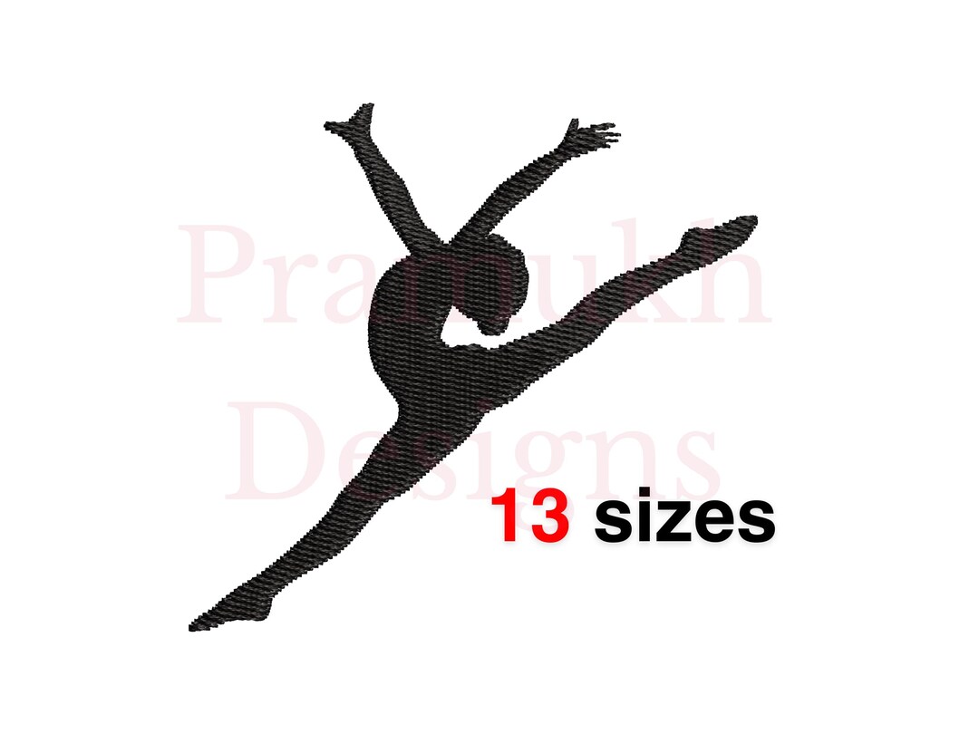 Dancer Embroidery Design. Dancer Silhouette. Machine Embroidery Design ...