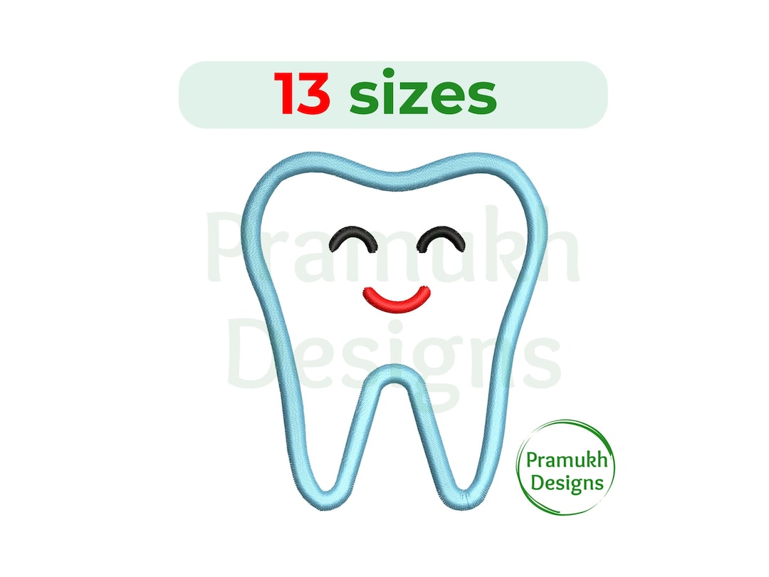 Tooth Embroidery Design. Tooth Mini Design. Tooth Fairy Design. Tooth ...