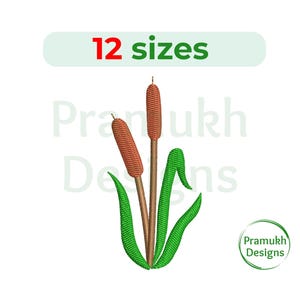 Cattails Embroidery Design. Cattails Silhouette. Mini Cattails ...