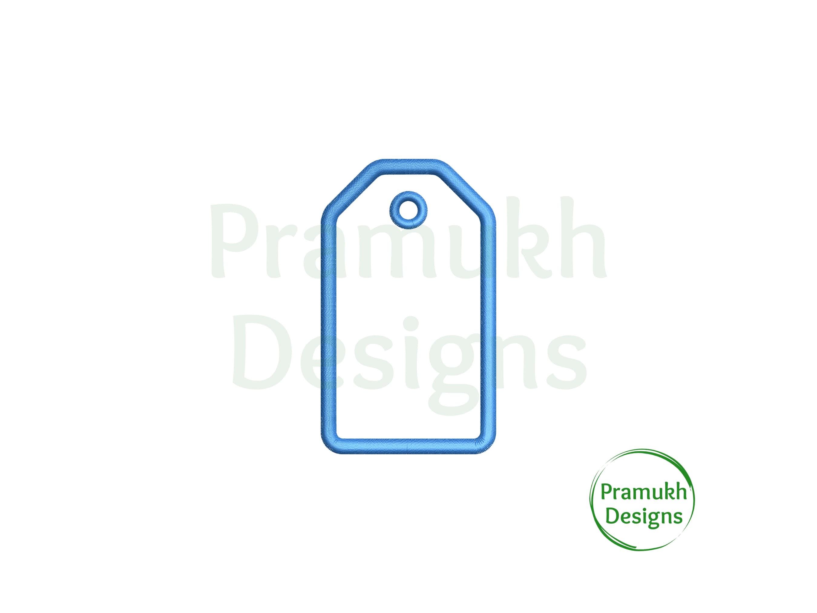 Hexagon Top Tag Applique Embroidery Design (2–7.5 Inch) – Price Tag ...