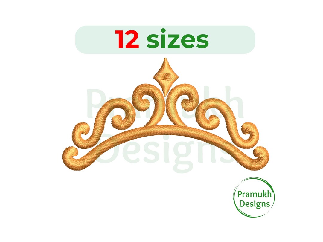 Princess Crown Embroidery Design. Crown Embroidery Design. Machine ...