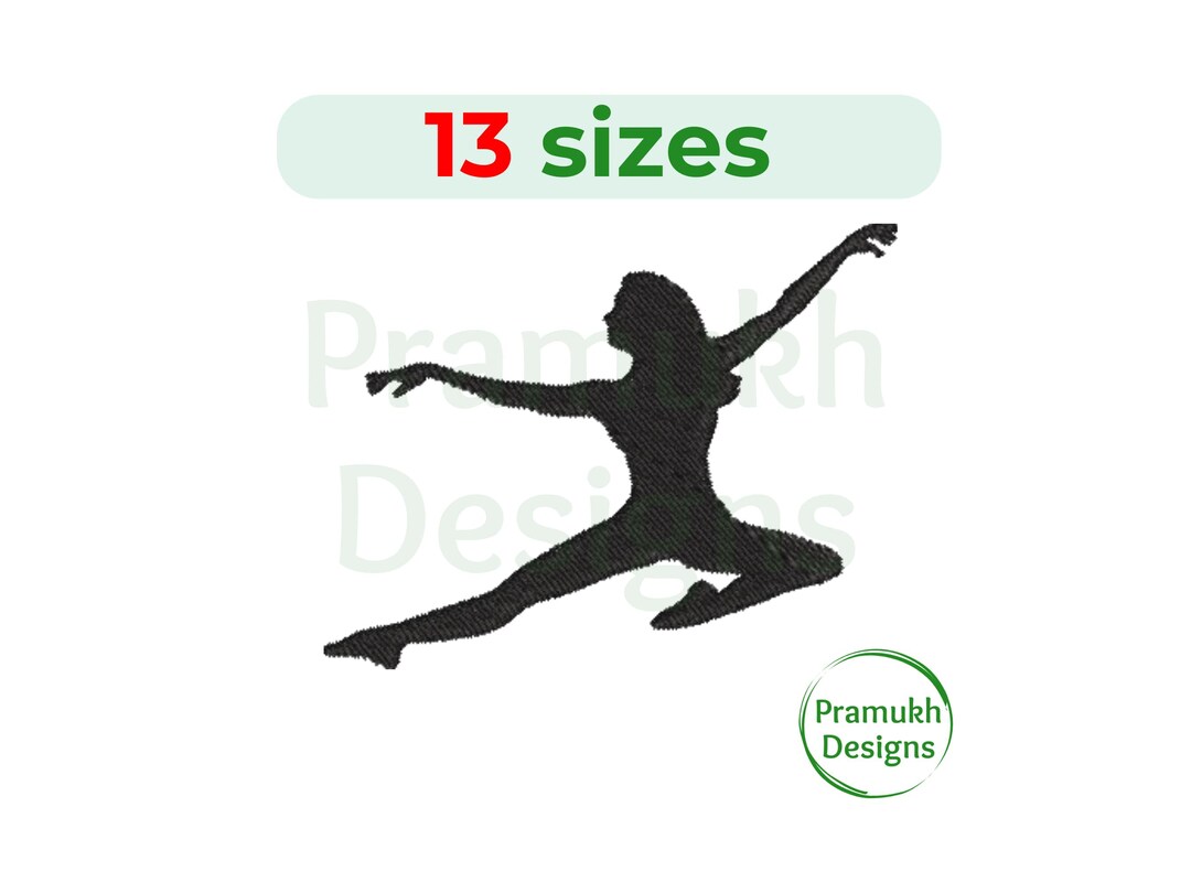 Dancing Girl Embroidery Design. Dancer Embroidery Design. Dancer Mini ...