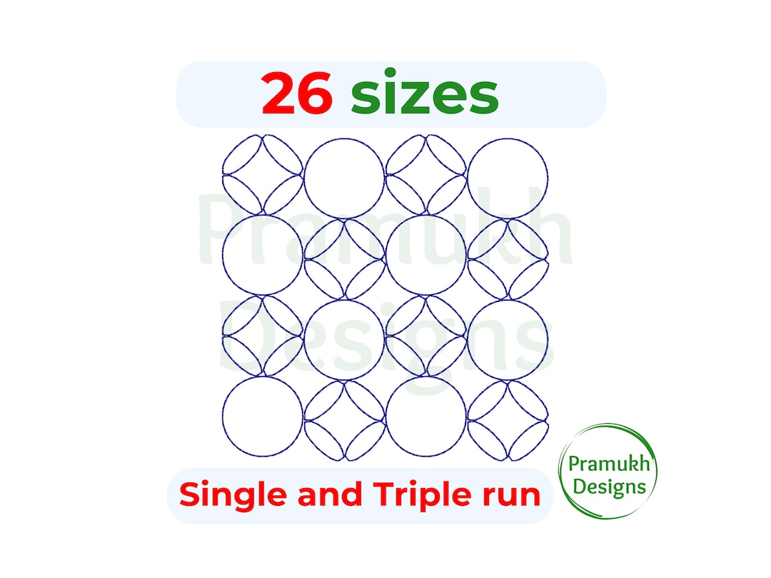 Circle Grid Background Quilting Embroidery Design | Edge to Edge Quilt ...