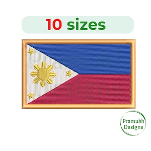 Philippines Flag Embroidery Design. Philippines Flag Design. Flag ...