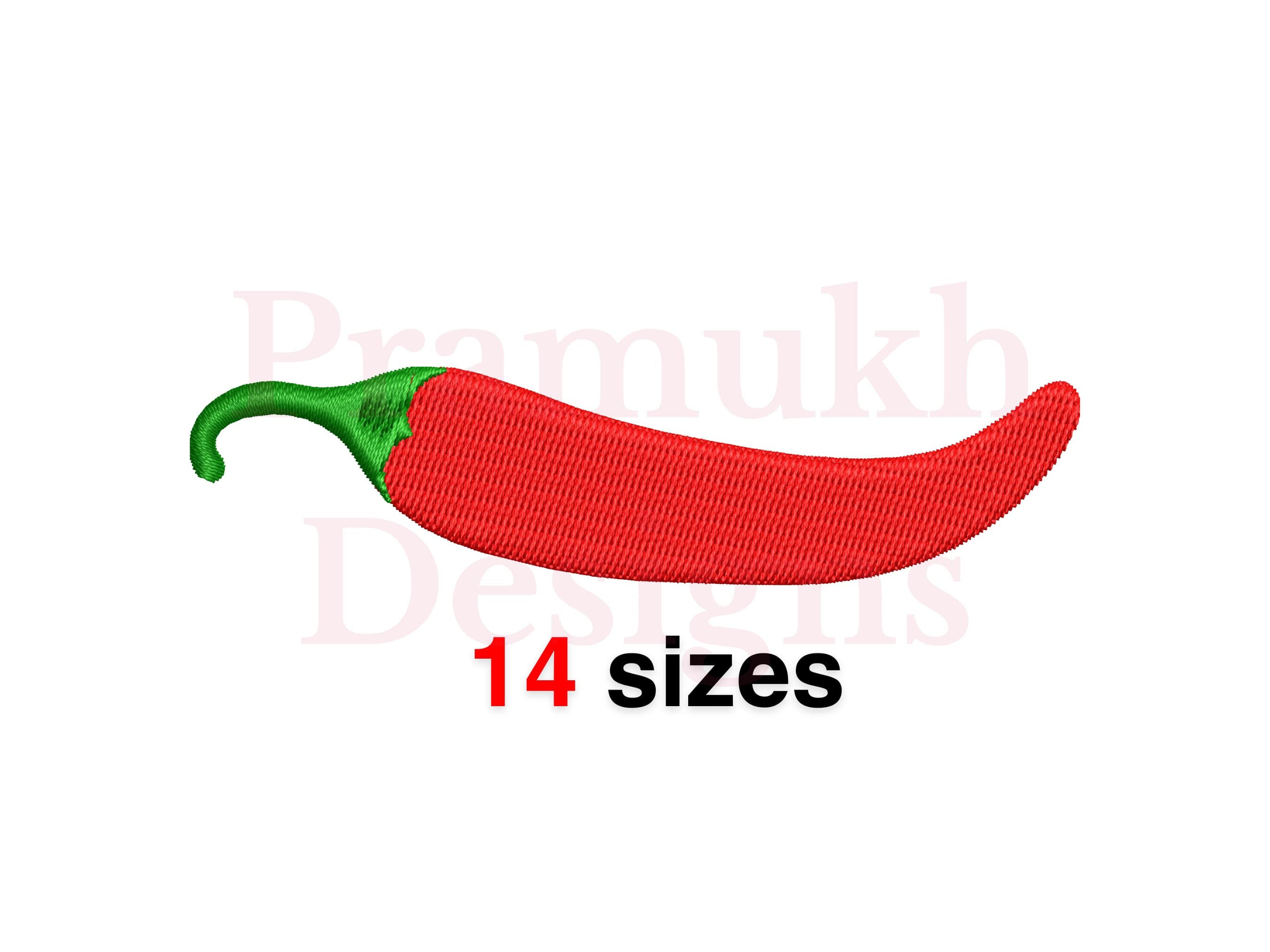 Pepper Embroidery Design. Chilli Pepper. Pepper Silhouette. Pepper Mini ...