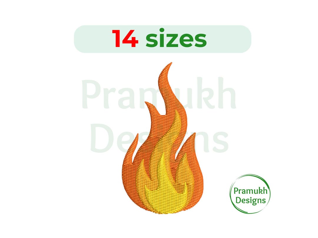 Camp Fire Embroidery Design. Flame Silhouette. Flame Design. Mini Flame ...