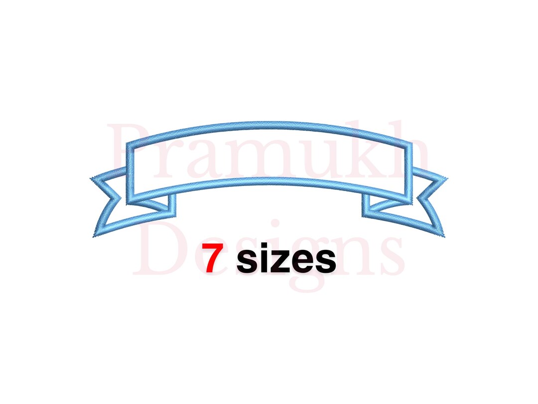 Party Banner Embroidery Design. Banner Design. Basic Shape. Banner in ...