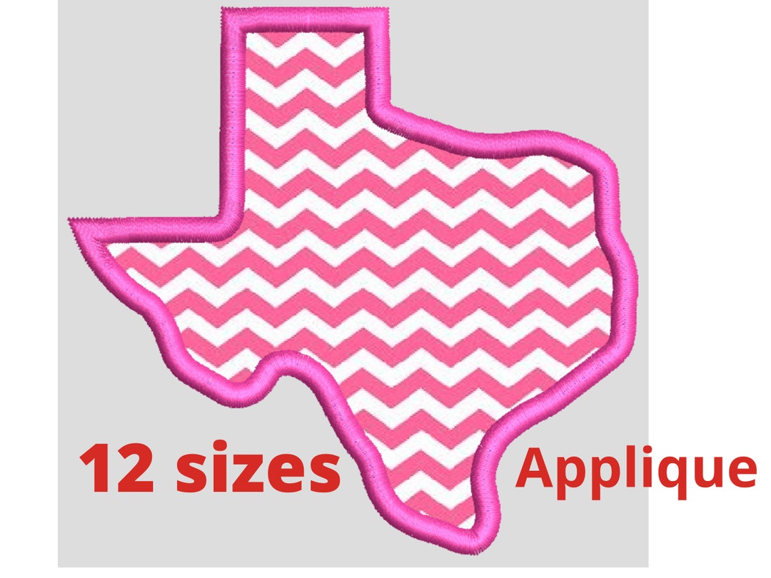 Texas State Applique Embroidery Design. State Applique Embroidery ...