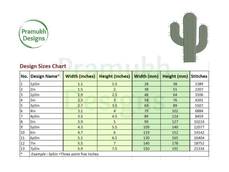 Cactus Embroidery Design (1.5–7.5 Inch) – Mini Cactus, Silhouette, Fill ...