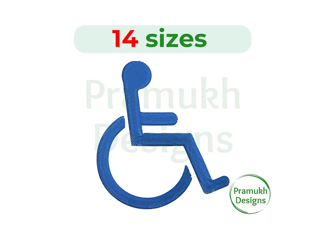 Handicap Accessible Symbol Embroidery Design (1–7.5 Inch) – Mini ...
