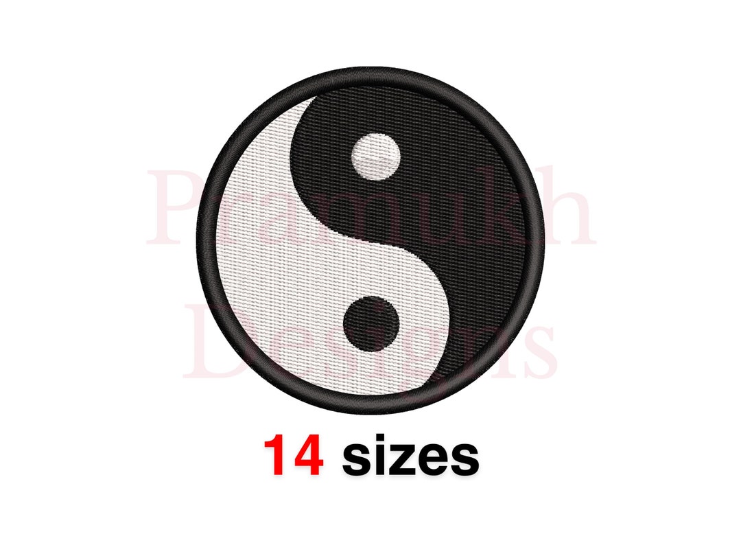 Yin Yang Symbol Embroidery Design. Yin Yang Design. Yin Yang Mini ...