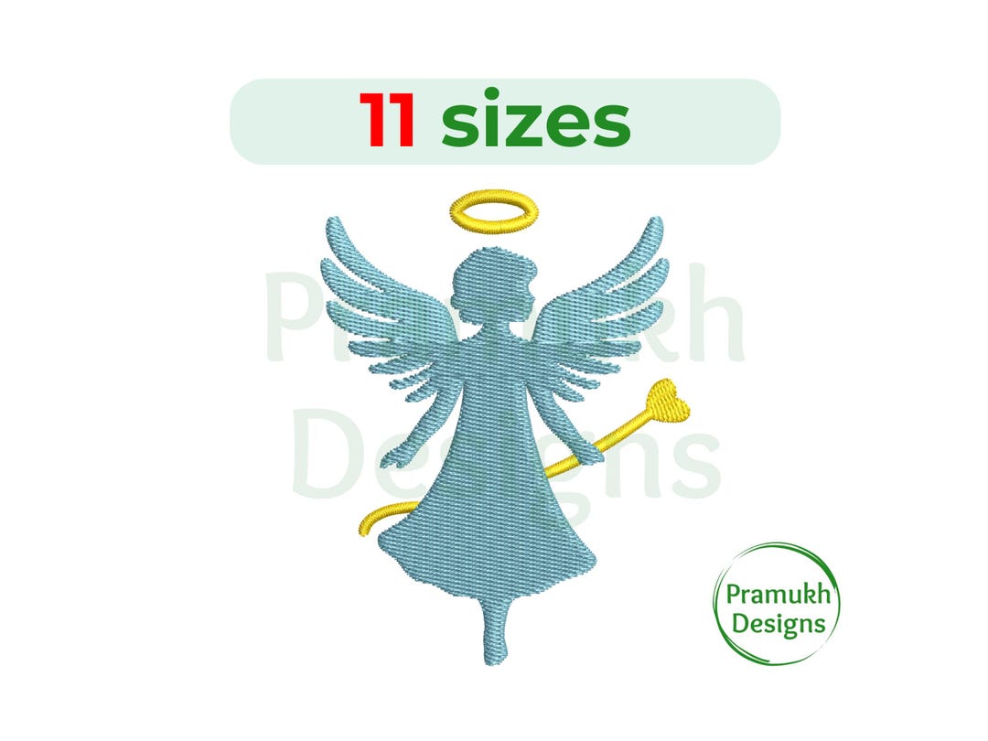 Angel Embroidery Design. Angel With Wings. Christmas Angel Embroidery ...