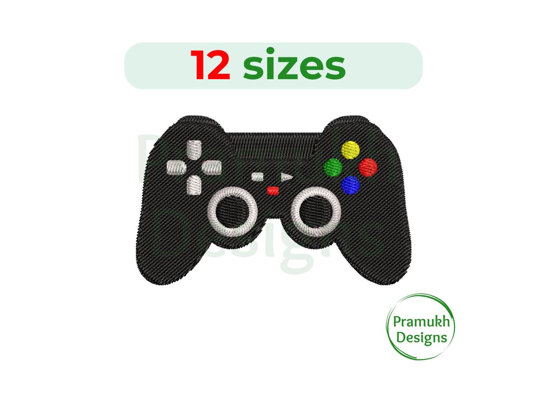 Video Game Controller Embroidery Design (2–7.5 Inch) – Mini Design ...