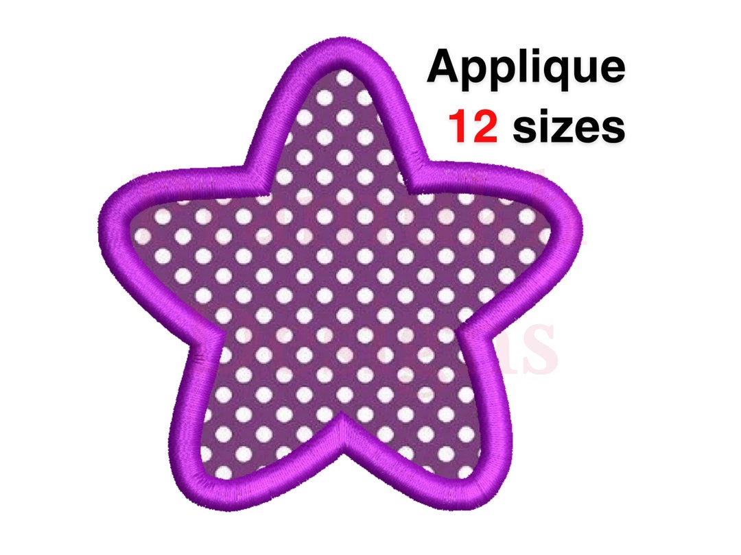 Star Applique Design. Star Embroidery Design. Embroidery Applique Star ...