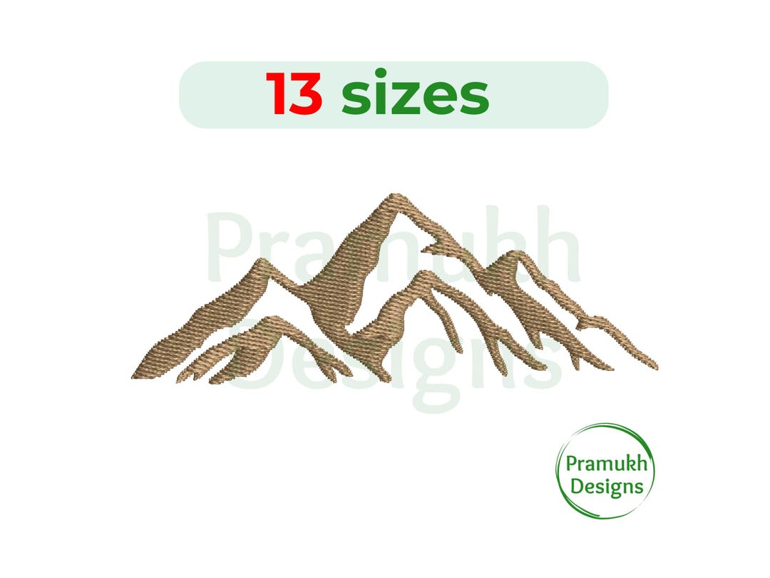 Mountain Machine Embroidery Design (1.5–7.5 Inch) – Mini Mountain ...