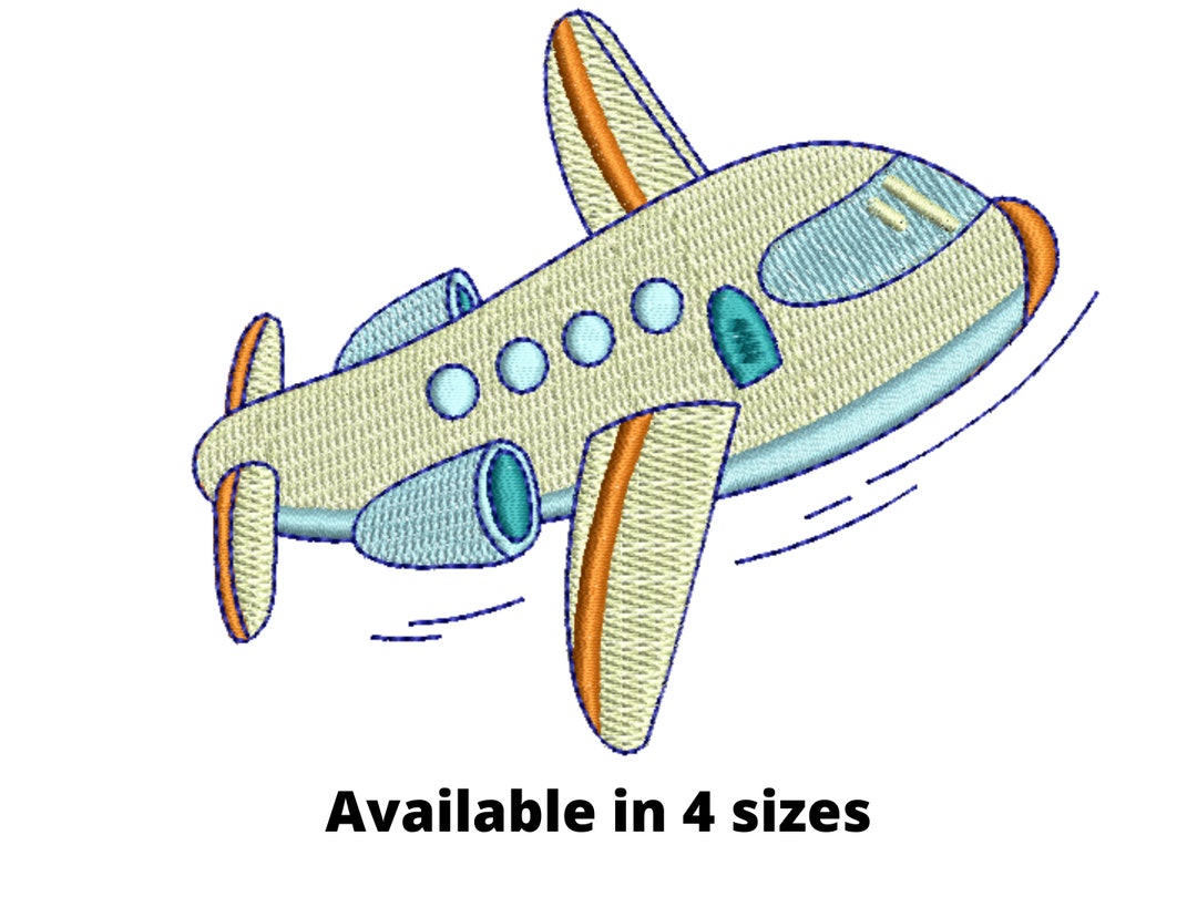 Plane Embroidery Design-machine Embroidery Pattern-aeroplane - Etsy