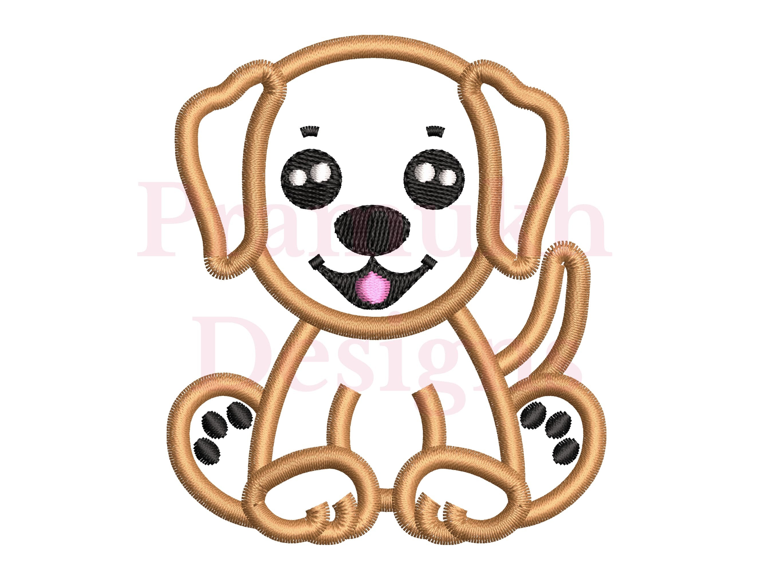 Applique Puppy Labrador Machine Embroidery Design Pattern Boy Girl Cute ...