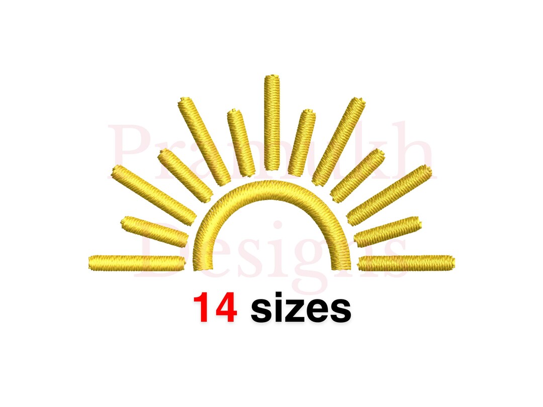 Shining Sun Embroidery Design. Sunrise Design. Sun Mini Embroidery. Sun ...