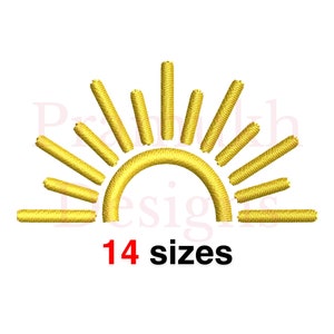Shining Sun Embroidery Design. Sunrise Design. Sun Mini Embroidery. Sun ...