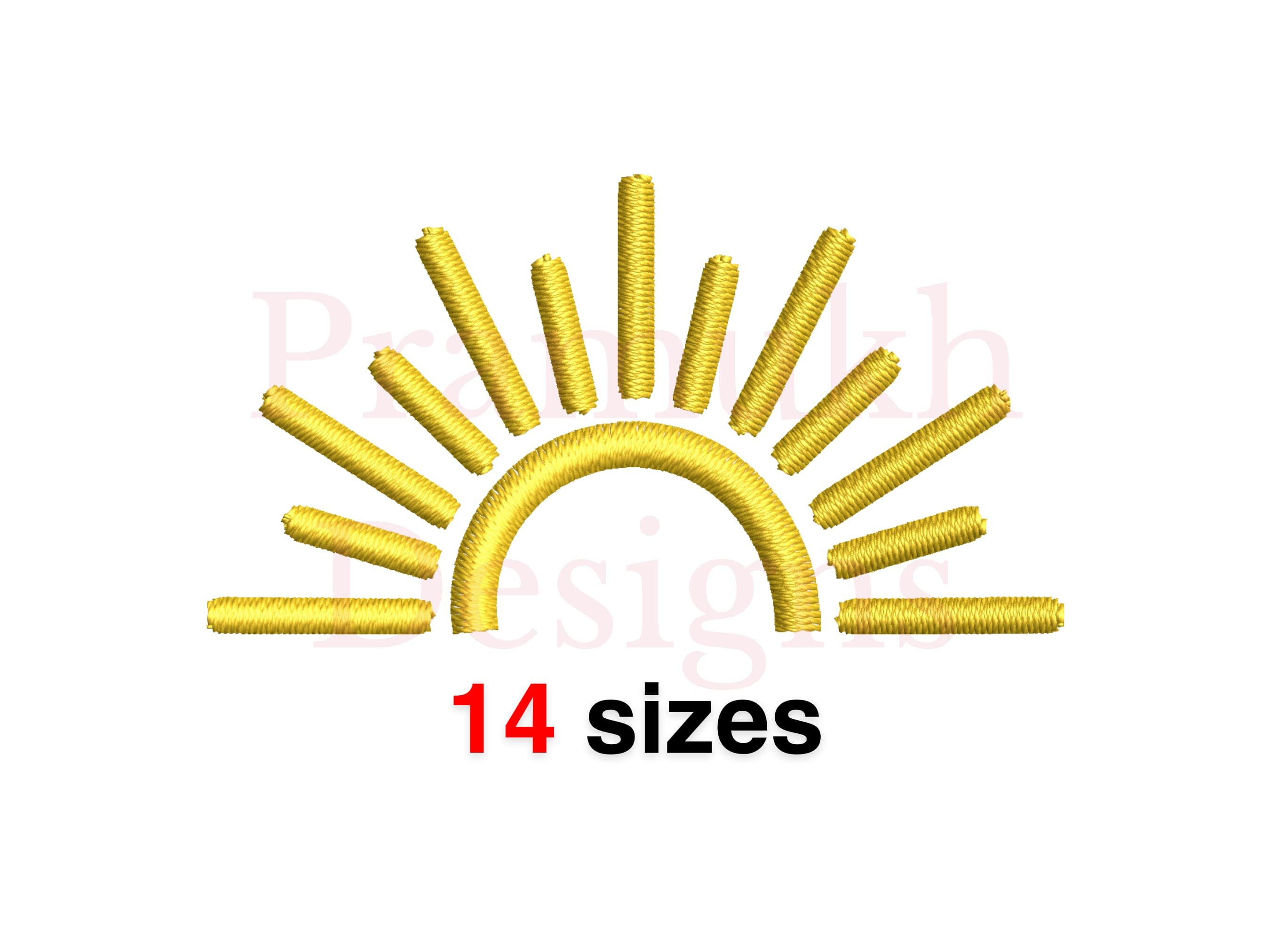 Shining Sun Embroidery Design. Sunrise Design. Sun Mini Embroidery. Sun ...