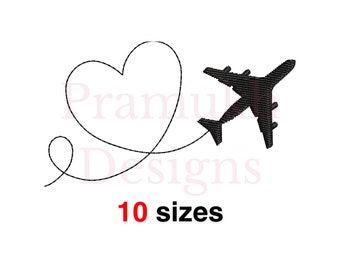 Flight Embroidery Design. Airplane Machine Embroidery Design. Mini ...