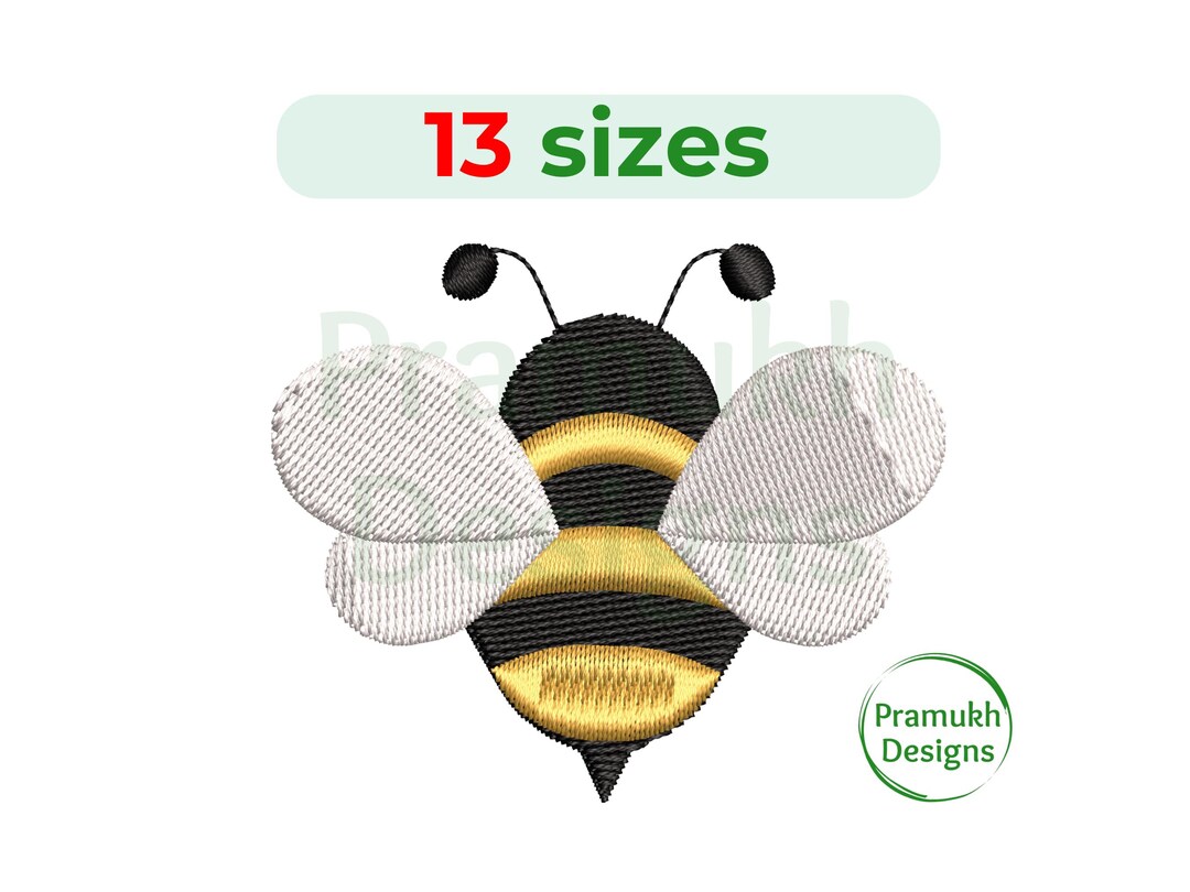 Honey Bee Embroidery Design. Mini Bee Machine Embroidery Design File ...