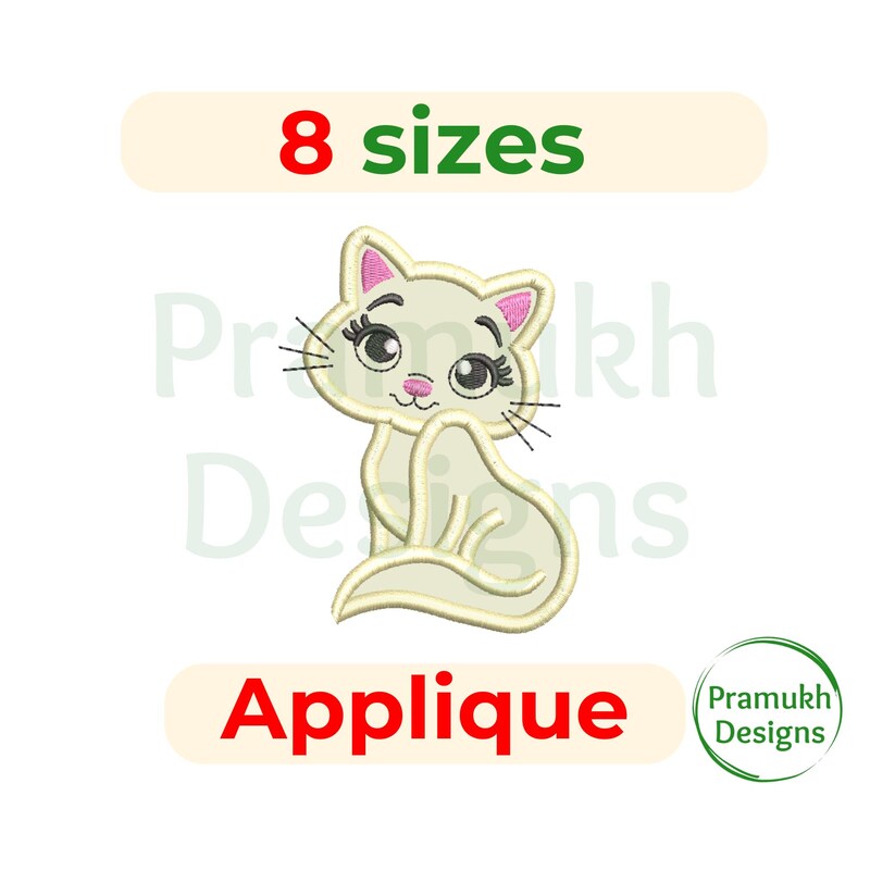 Kitten Applique - Etsy
