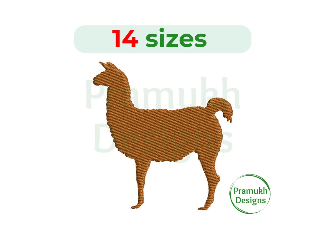 Llama Embroidery Design. Llama Silhouette. Mini Llama. Alpaca Design ...