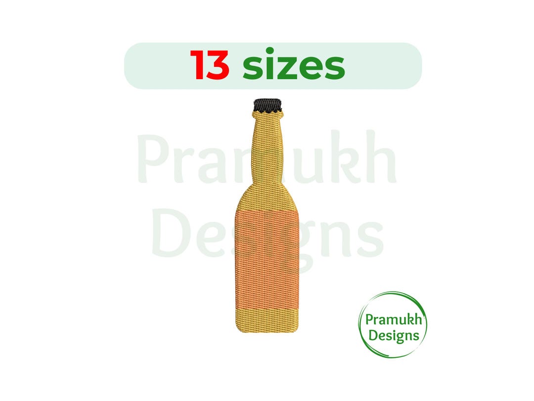 Beer Bottle Embroidery Design. Beer Bottle Mini Design. Beer Bottle ...