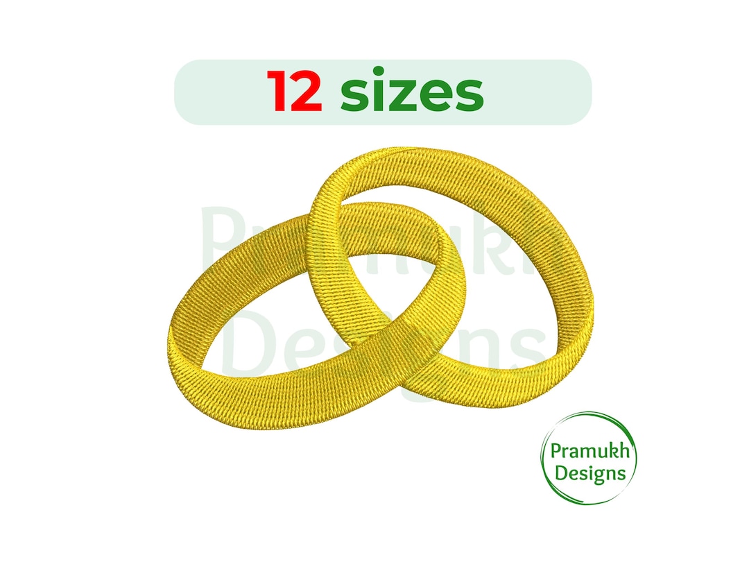 Wedding Rings Embroidery Design. Wedding Ring Design. Wedding ...