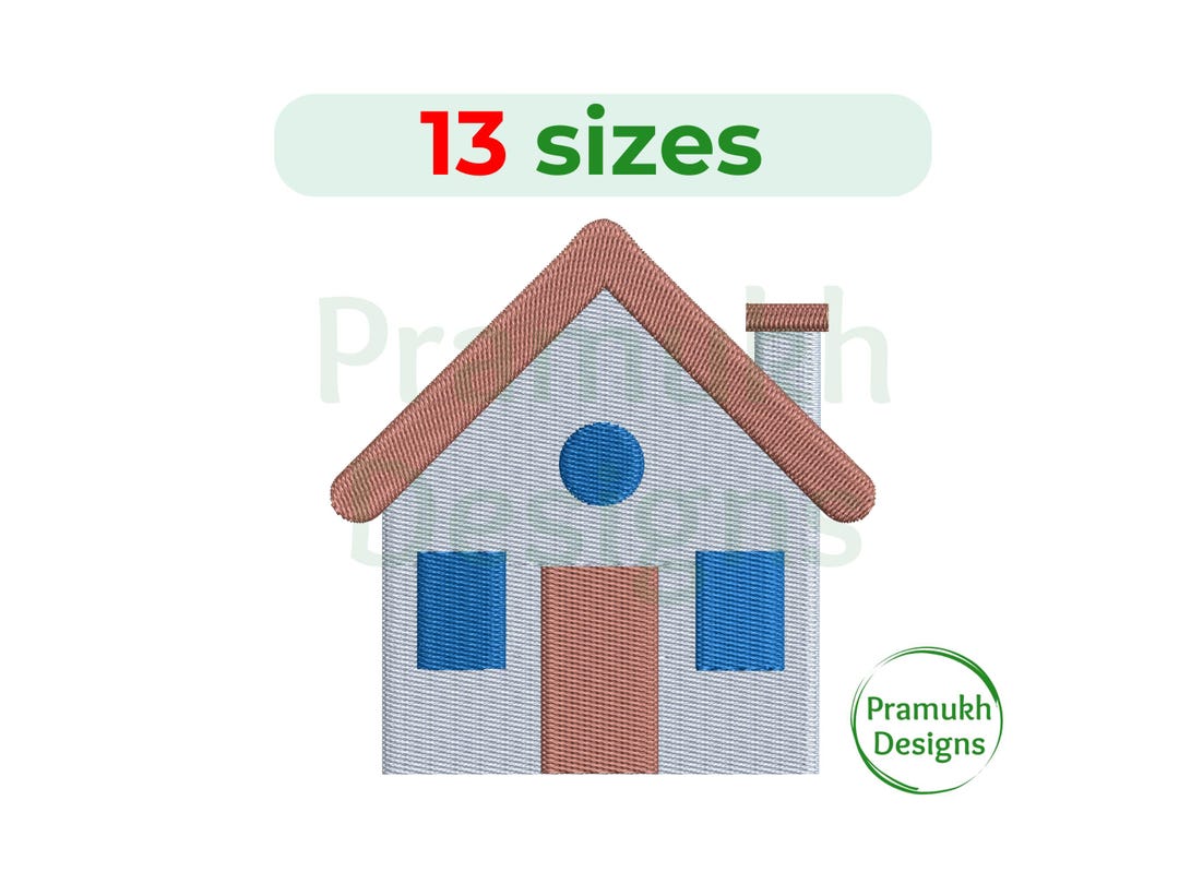House Embroidery Design. House Design. Mini House. Machine Embroidery ...
