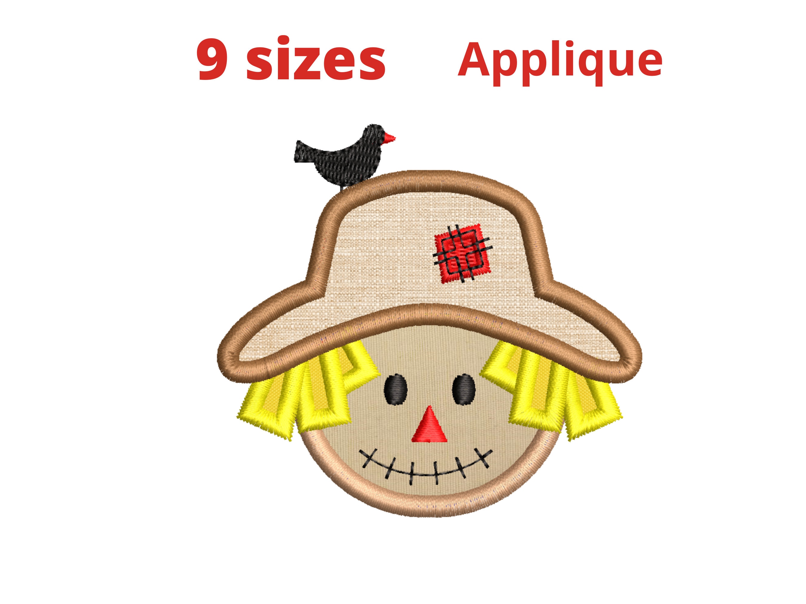 Fall Scarecrow Machine Embroidery Applique Design - Etsy