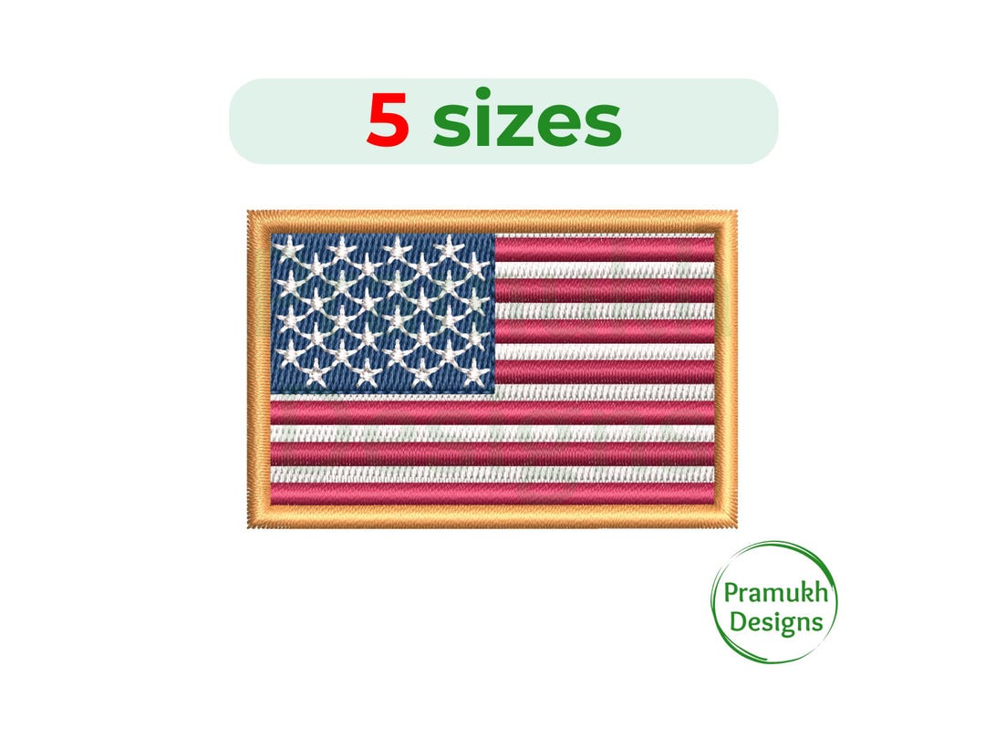 Mini US Flag Embroidery Design. Us Flag Design. Us Flag Mini. Us Flag ...