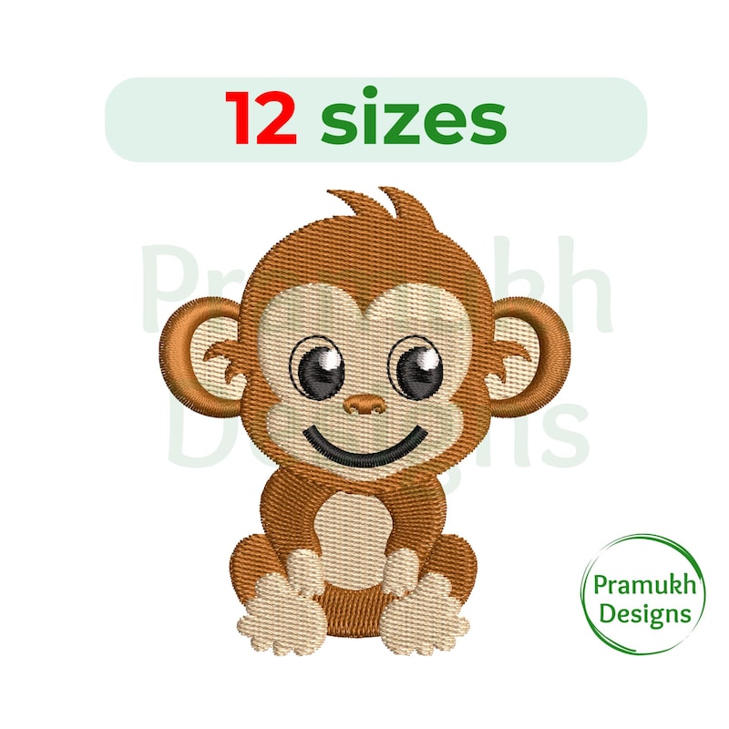 Monkey Embroidery - Etsy