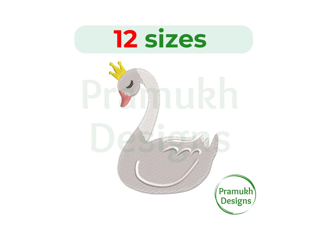 Swan Embroidery Design. Swan Mini Design. Swan Silhouette. Machine ...