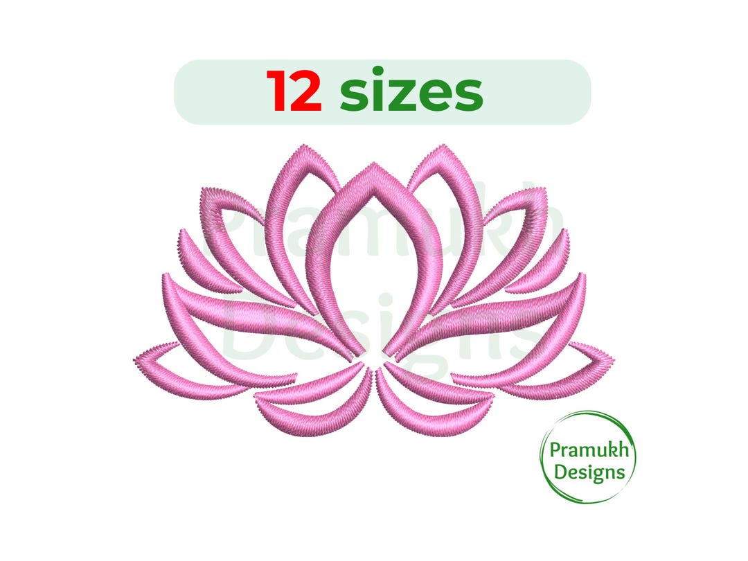 Lotus Machine Embroidery Design (2–7.5 Inch) – Mini Lotus, Flower ...