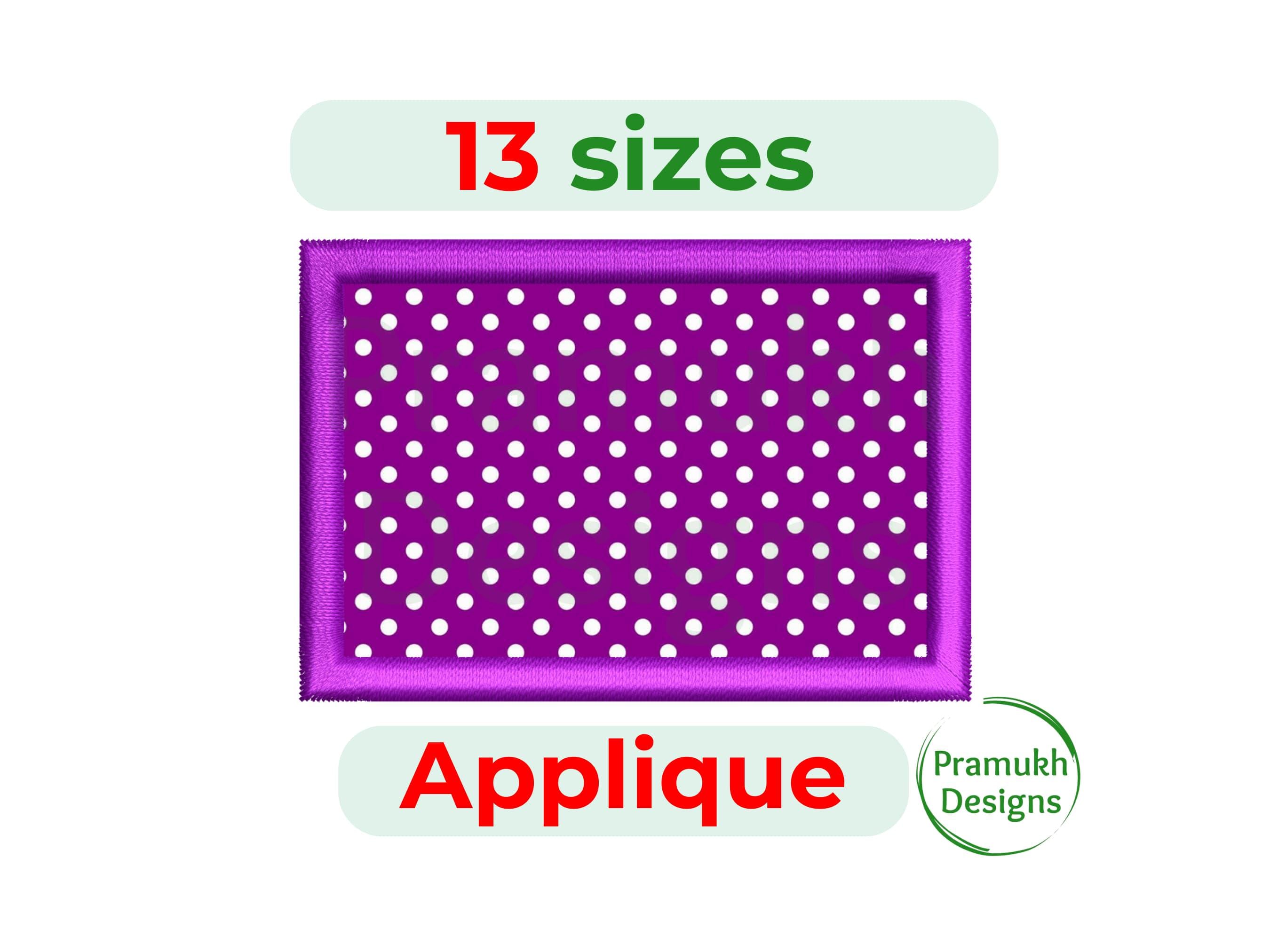 Rectangle Applique (1.5–7.5 Inch) – Shape & Frame Applique, Machine ...