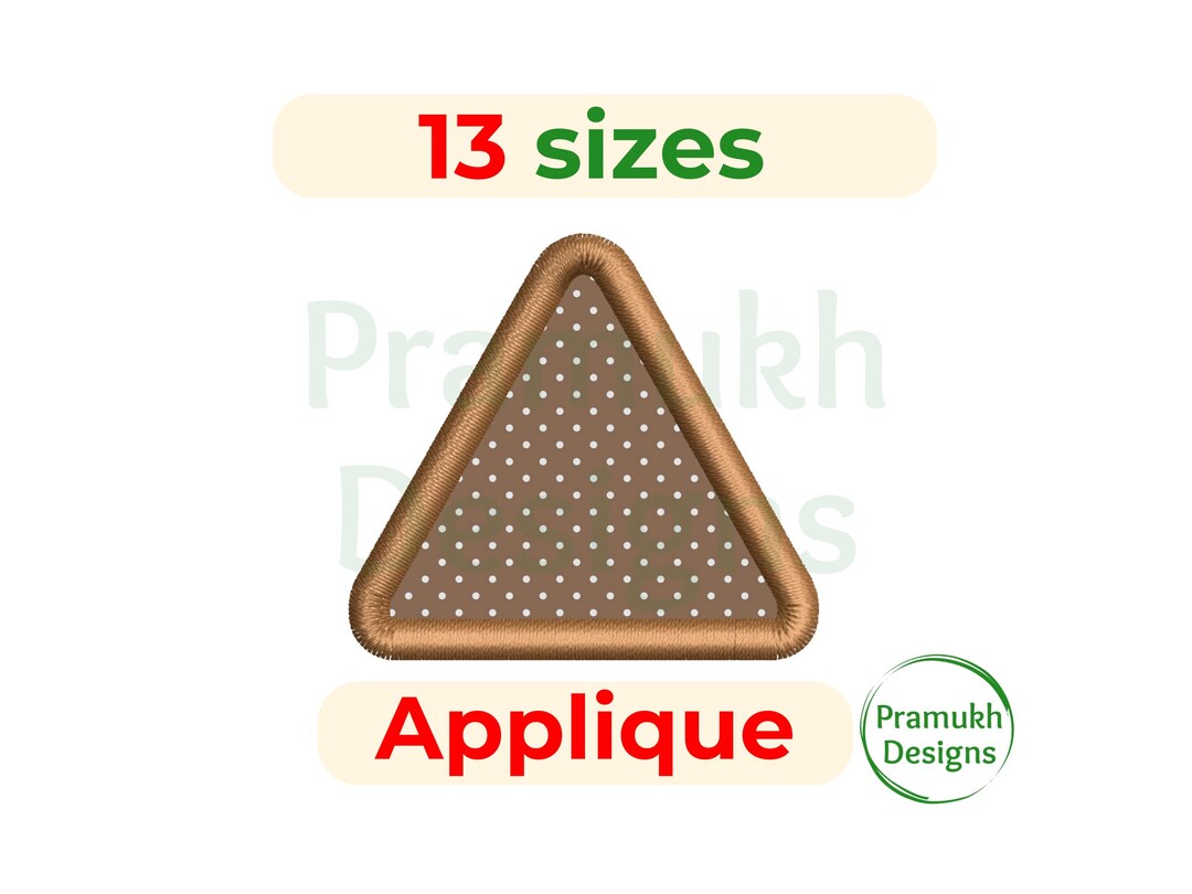 Triangle Applique Embroidery Design. Triangle Embroidery Design ...