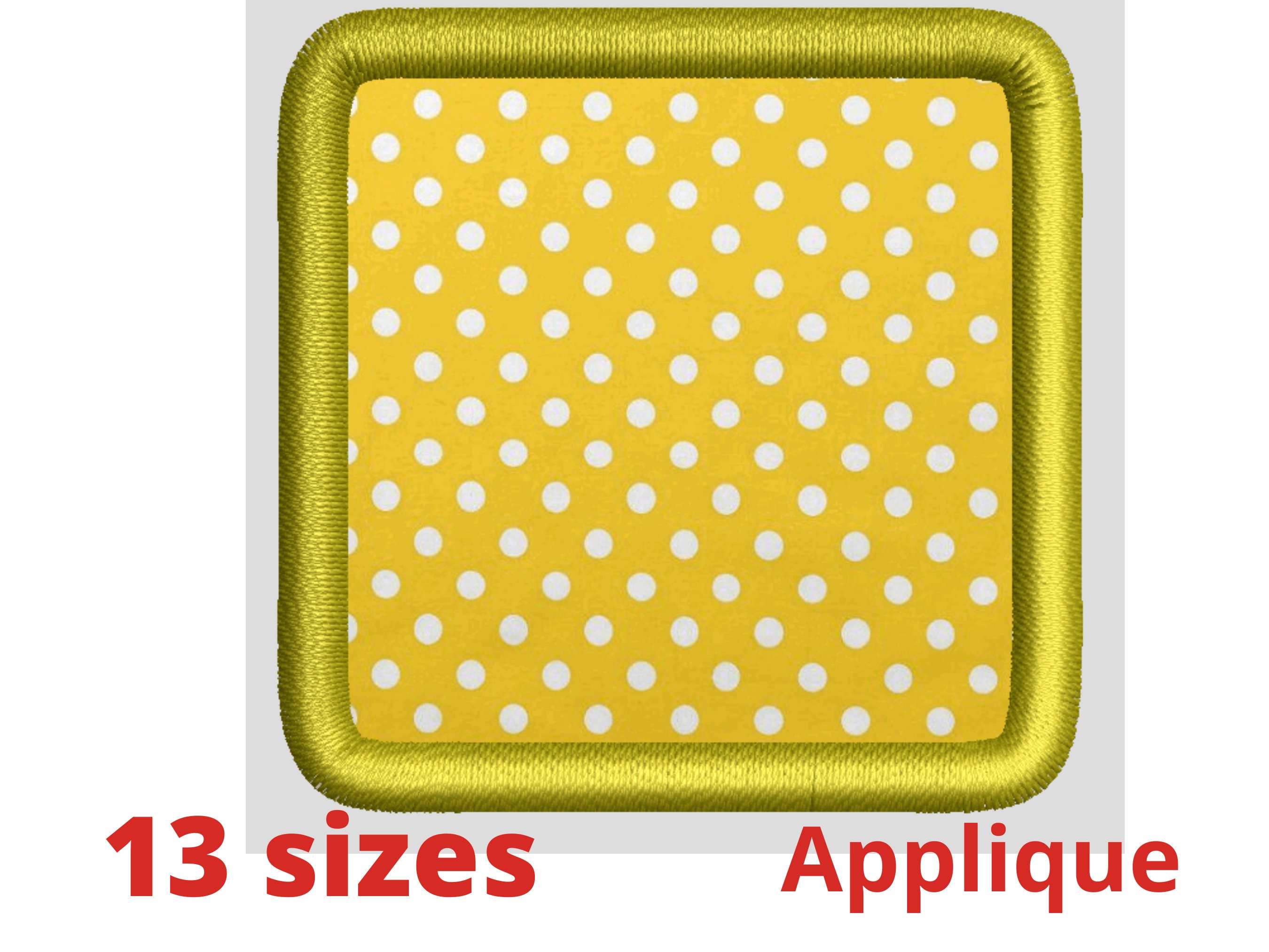 Square Applique Embroidery Design. Square Embroidery Design. Applique ...