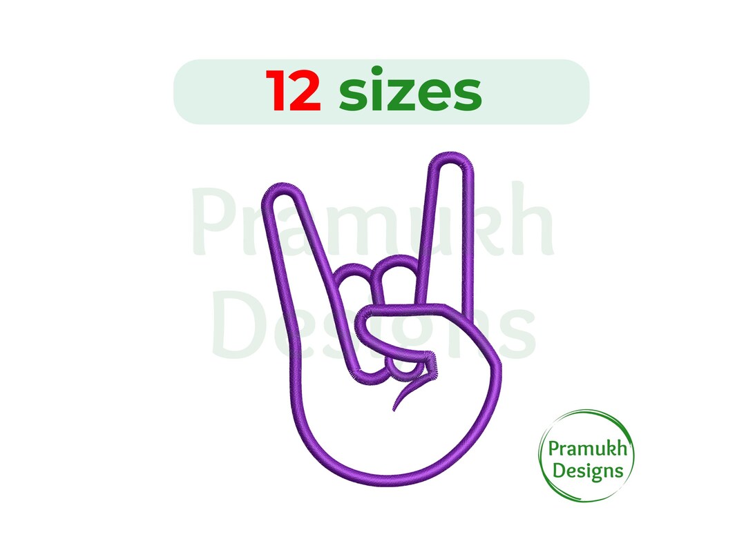 Rock Hand Embroidery Design (2–7.5 Inch) – Mini Design, Silhouette ...