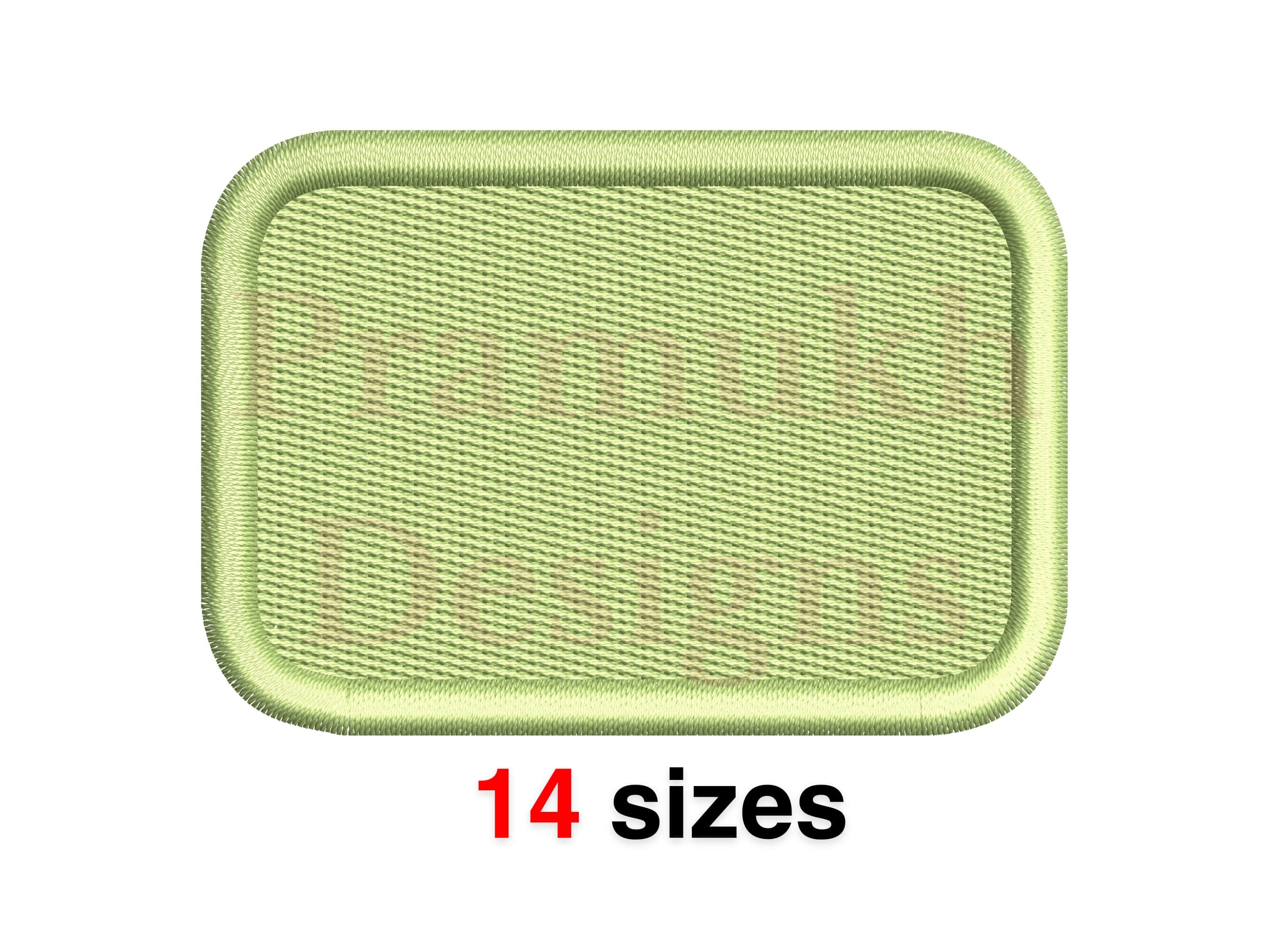 Rectangle Rounded Embroidery Design. Rectangle Monogram Design ...