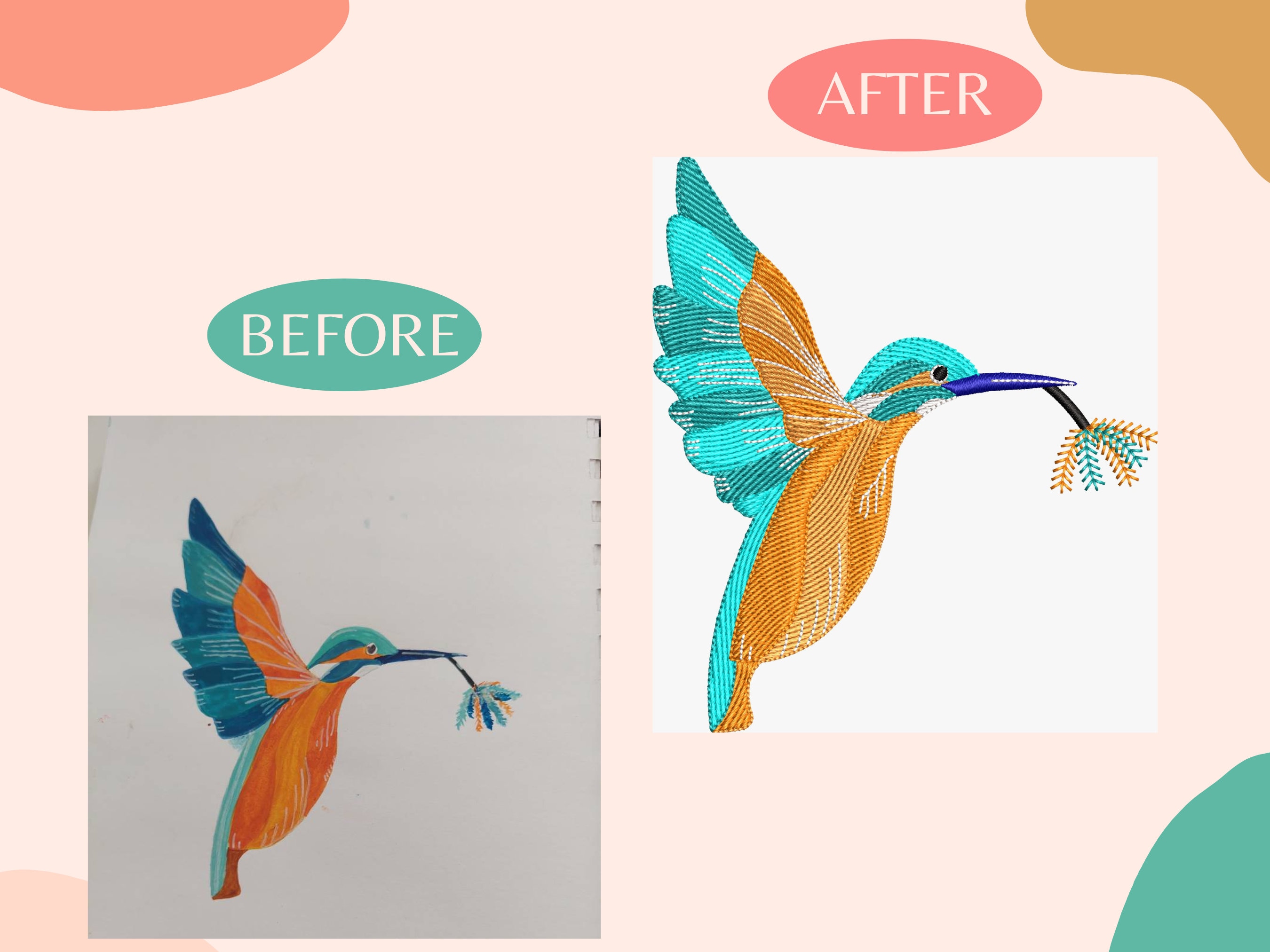 Custom Embroidery Digitizing / Custom Embroidery Pattern/ Custom ...