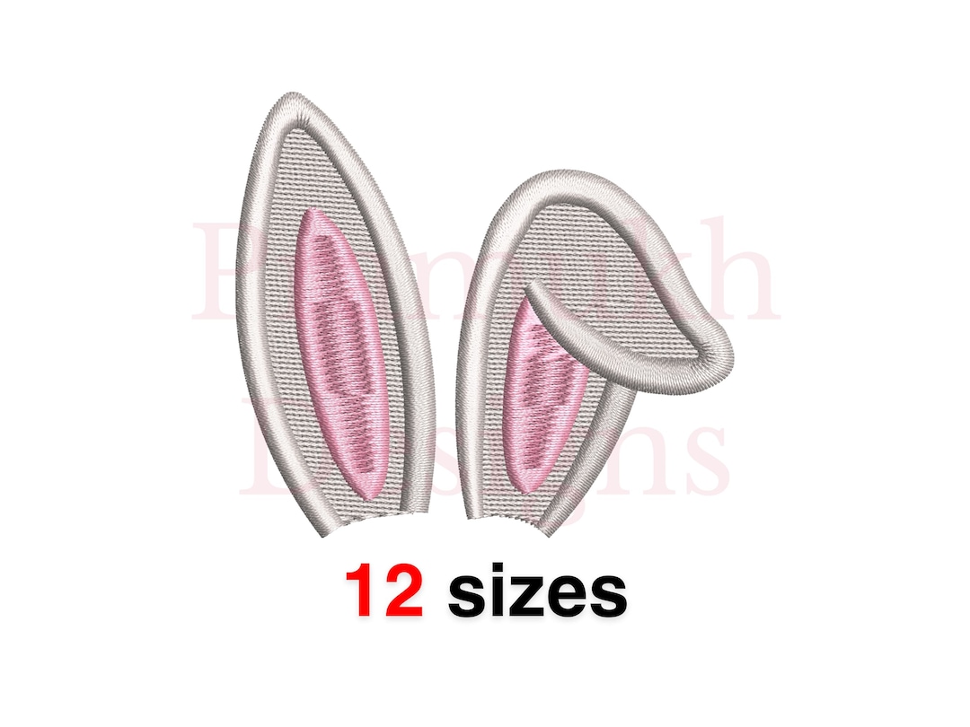 Bunny Ears Embroidery Design. Mini Bunny Ears. Easter Bunny Ears ...